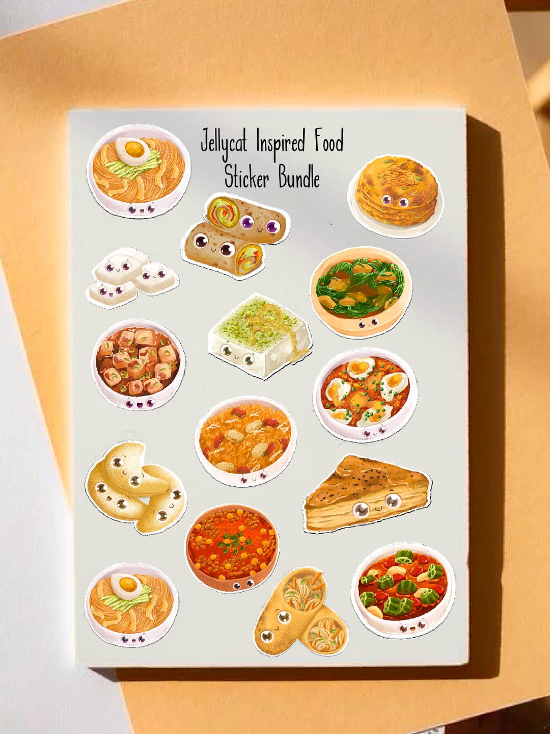 Jellycat Inspired Food Sticker Pack: Kawaii Journaling Stickers - Etsy
