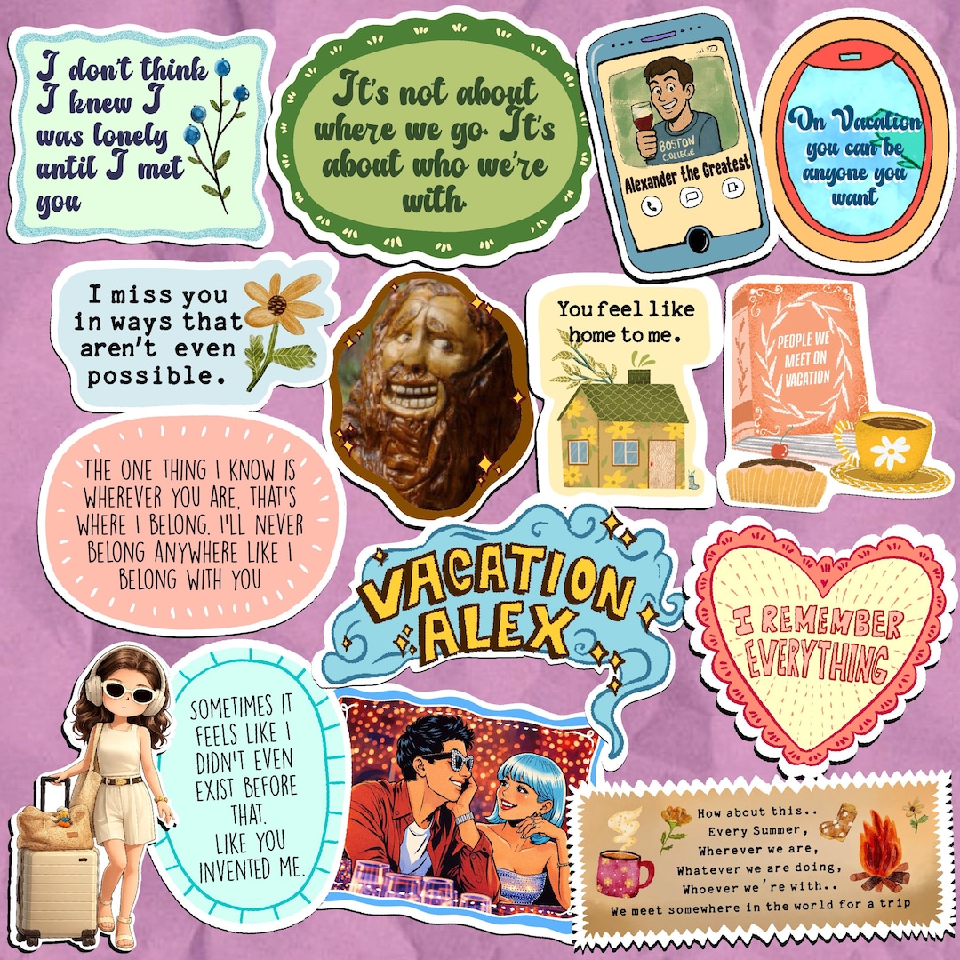 People You Meet on Vacation Sticker Pack | Bookish Travel Romance ...