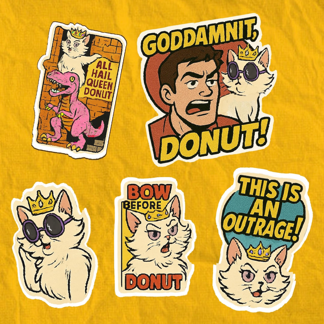 5 Pcs Dungeon Crawler Carl Sticker Pack | Funny Queen Donut Stickers ...