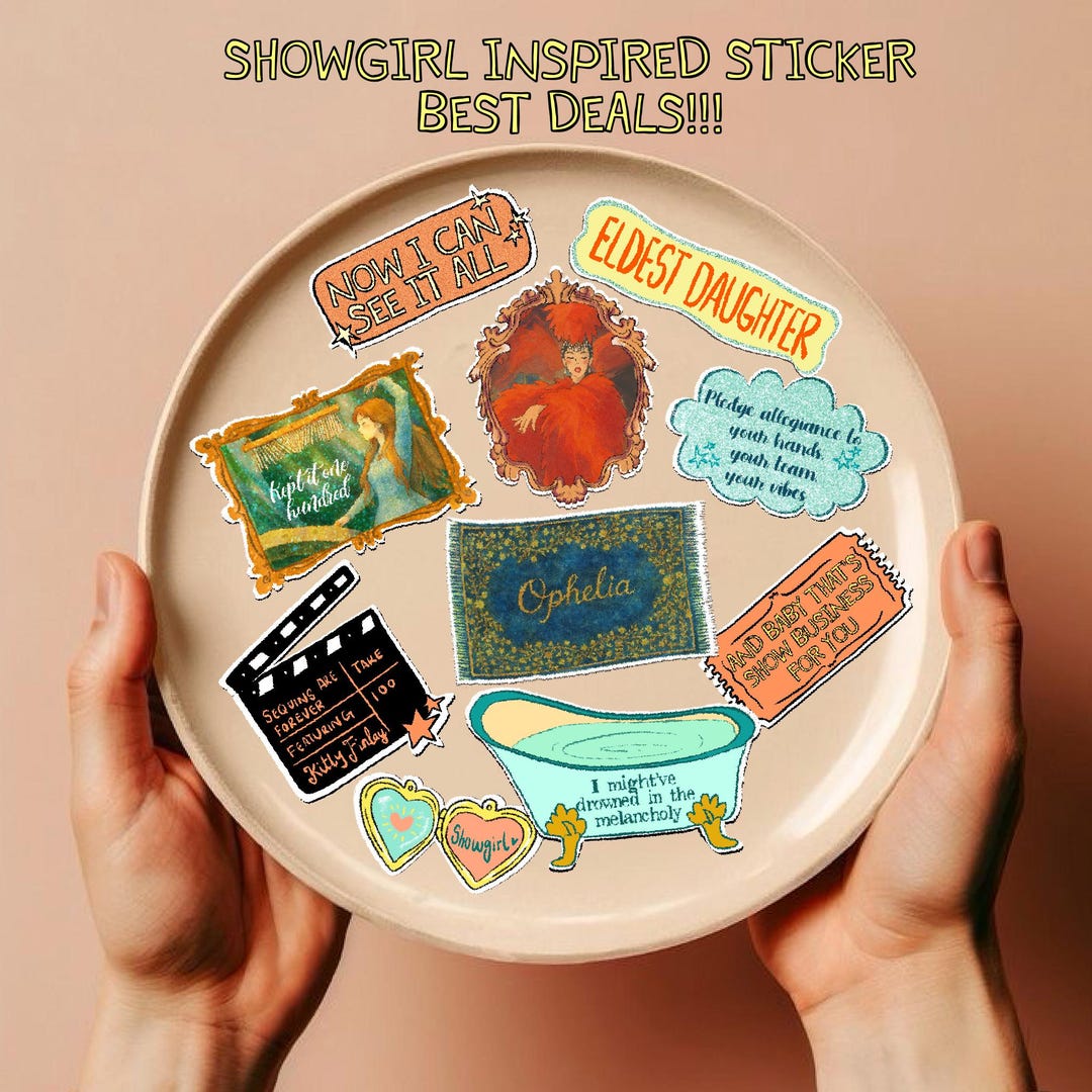 Showgirl Aesthetic Sticker Pack – 10pc Handmade Vintage Glam Stickers ...