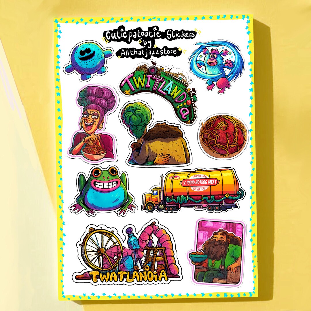 The Twits Inspired Sticker Pack | Funny Parody Stickers | Twitlandia ...