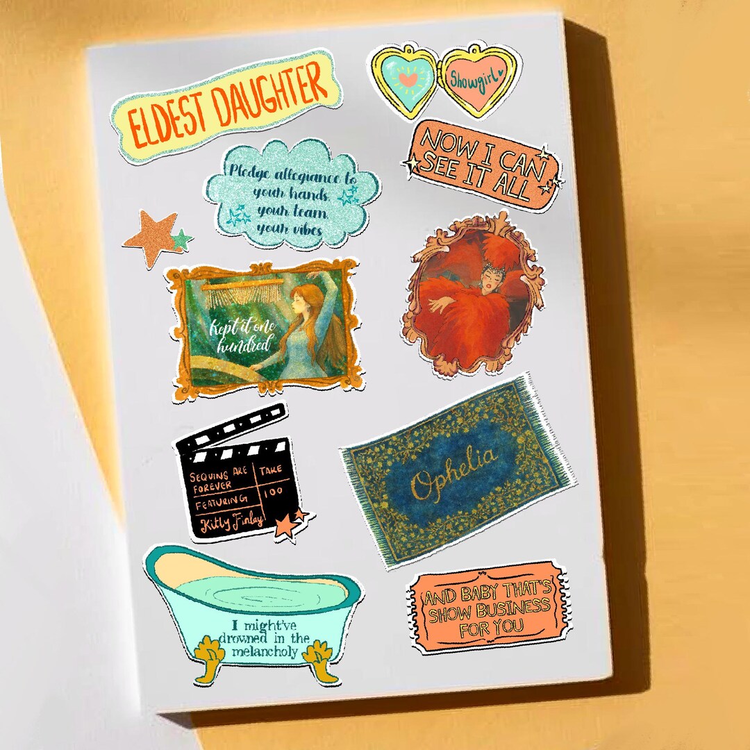 10pc Showgirl and Ophelia Inspired Sticker Pack – Handmade Vintage Glam ...