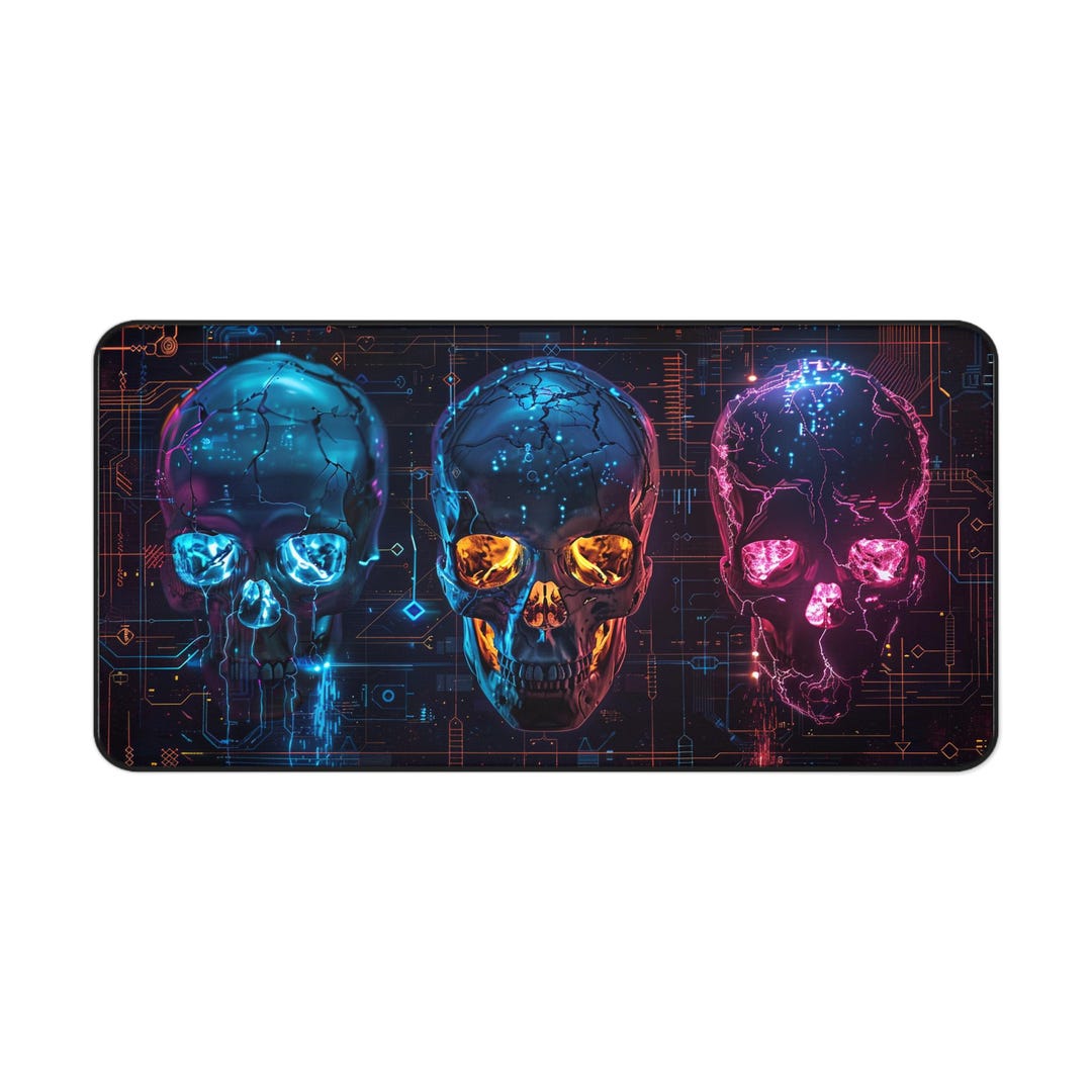 Gothic Skull Desk Mat | Gaming Mouse Pad, Office Decor, Halloween Gift ...