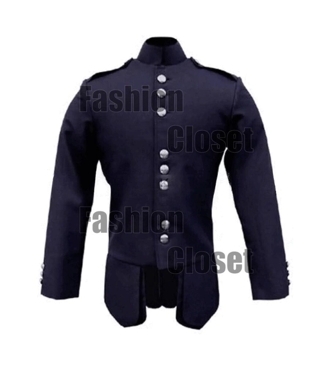Scottish Navy Scots Guards Style Military Doublet Jacket | Black ...