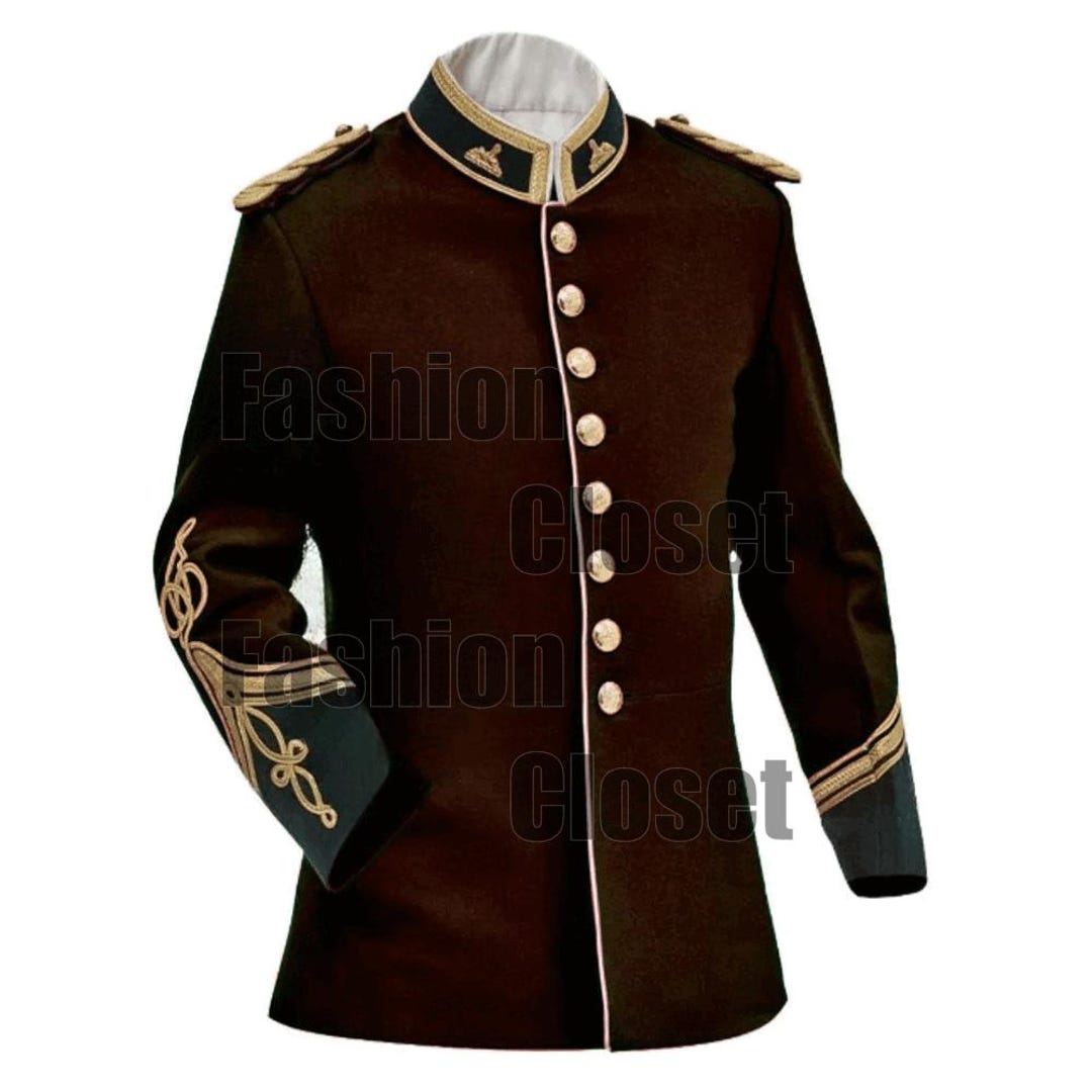 Men's Traditional British Brown Zulu War Vintage Officers Jacket ...