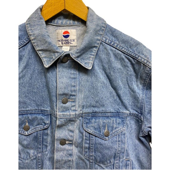 PEPSI Cola Denim Jean Jacket Men's Small Trucker Noth… - Gem