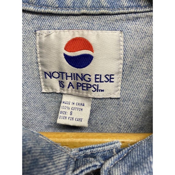 PEPSI Cola Denim Jean Jacket Men's Small Trucker Noth… - Gem