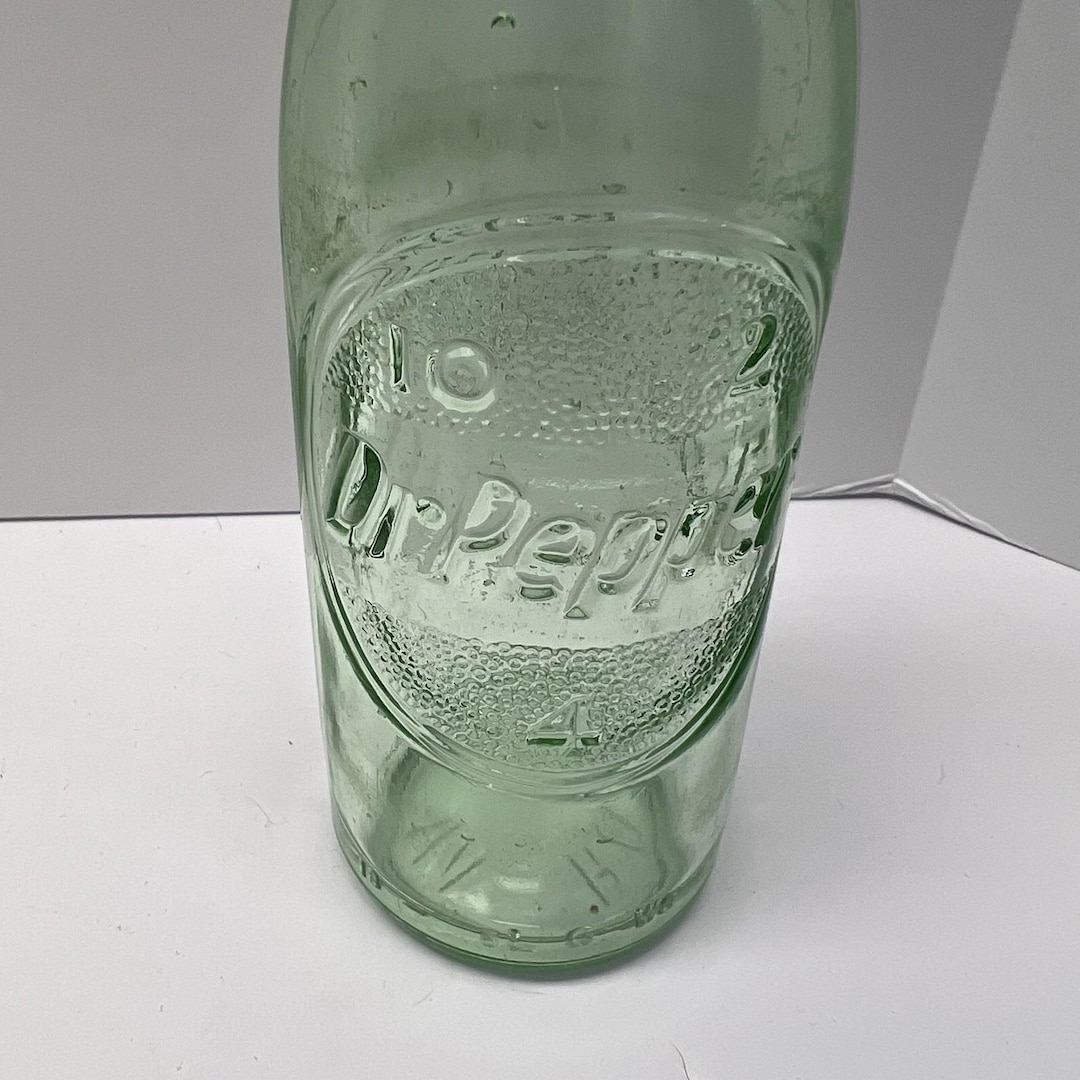 Dr Pepper Vintage 10 2 4 Embossed 6 Oz Green Glass Soda Bottle Roanoke ...