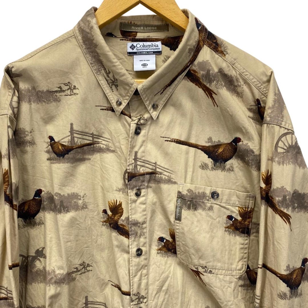 VTG Columbia River Lodge Men's 2XB Long Sleeve Button up Shirt Pheasant ...