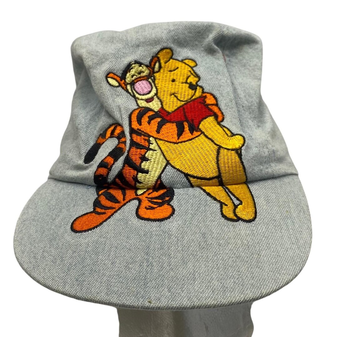 VTG Kids Winnie the Pooh Tigger Hug Denim Baseball Cap Best Buddies ...
