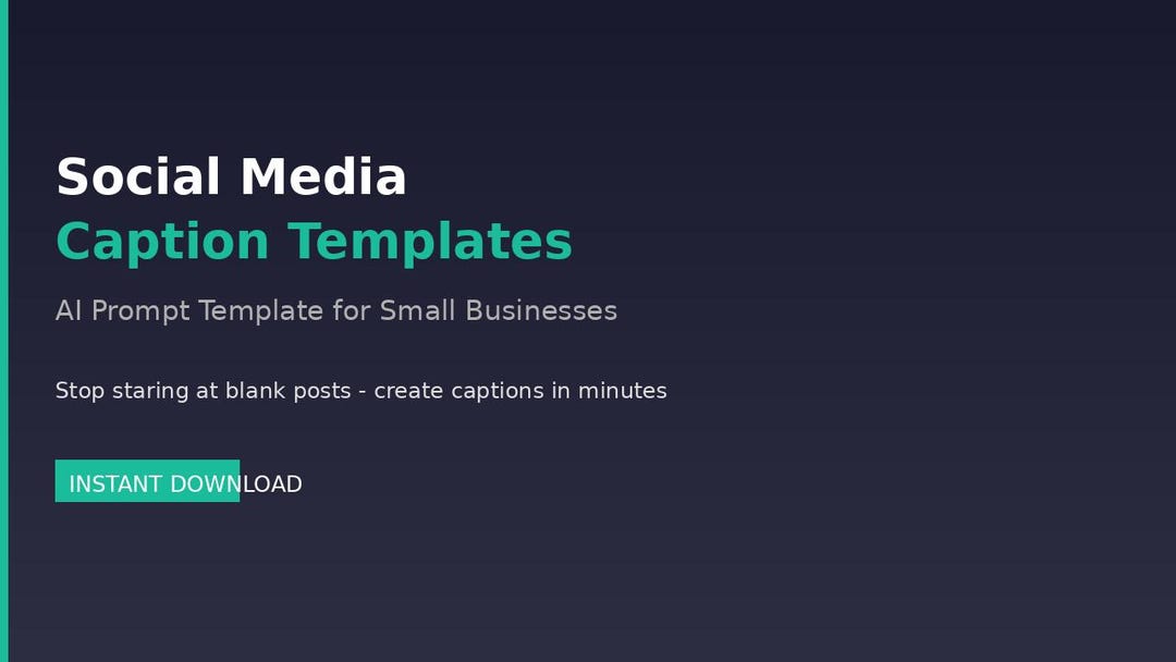 Social Media Caption Templates - AI Prompt for Instagram Facebook ...