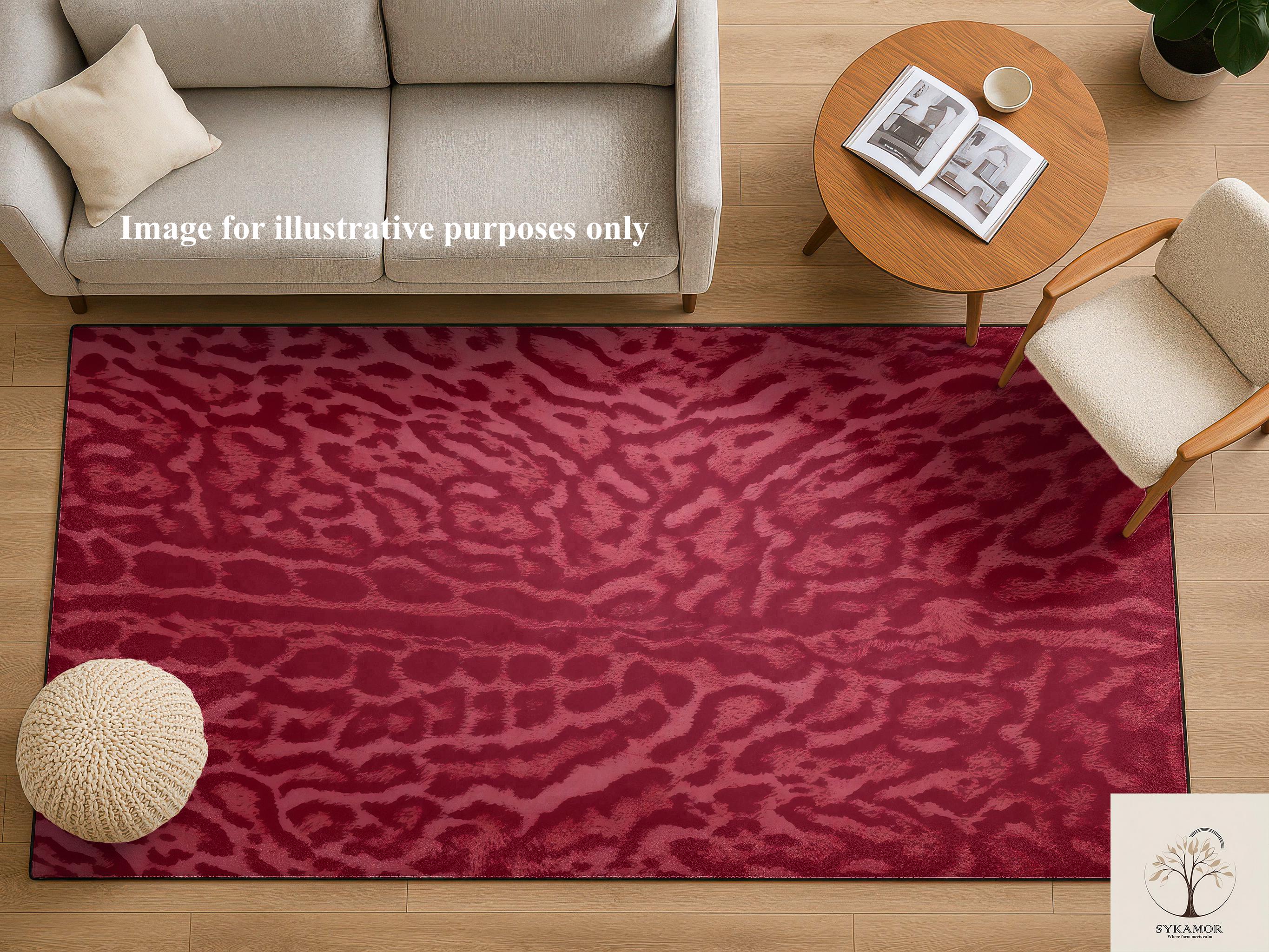 Boho Pink Leopard Print Area Rug: Chic Animal Pattern Carpet - Etsy