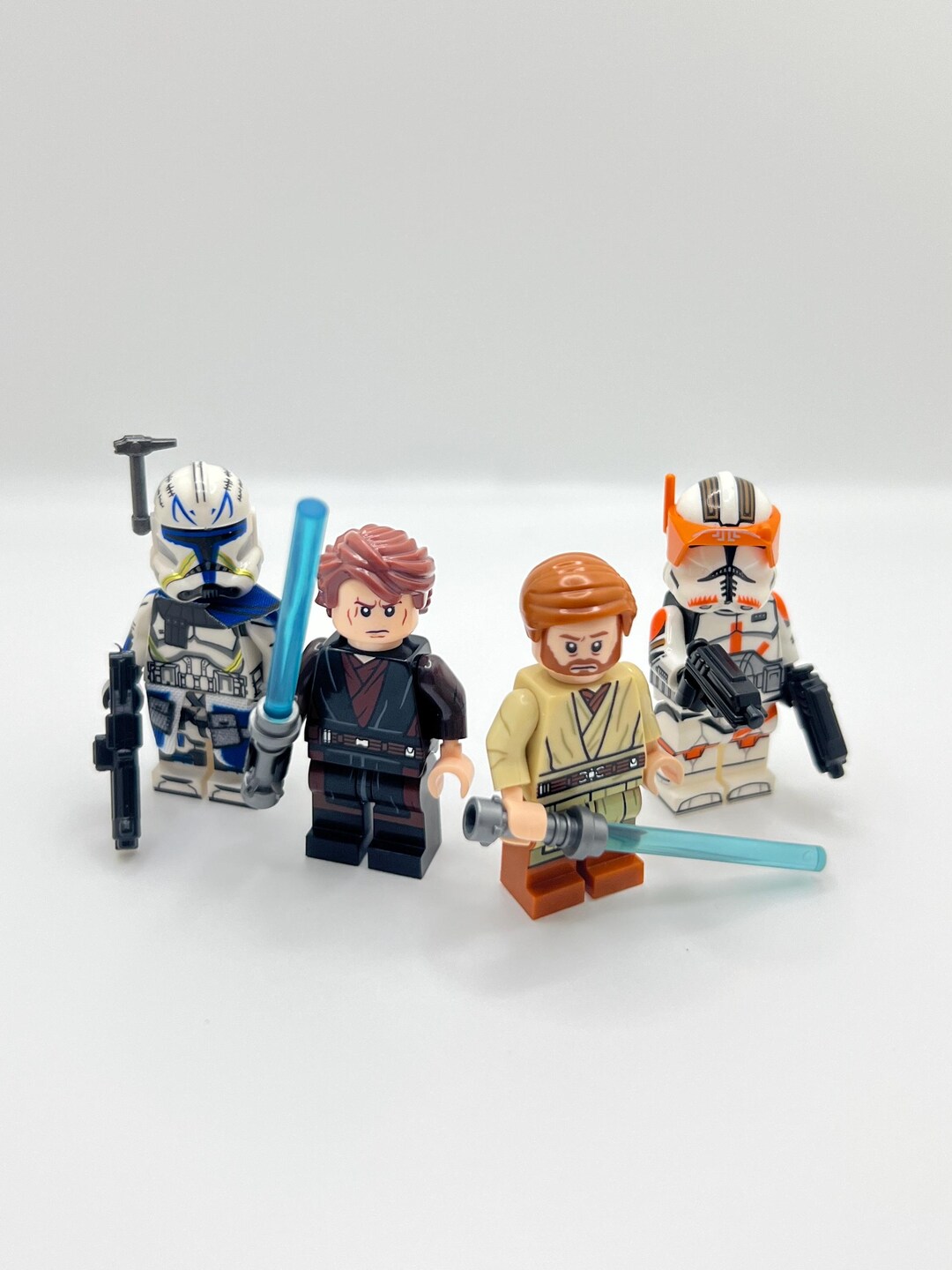 Custom Lego Anakin Obi Wan Captain Rex Commander Cody Star Wars ...