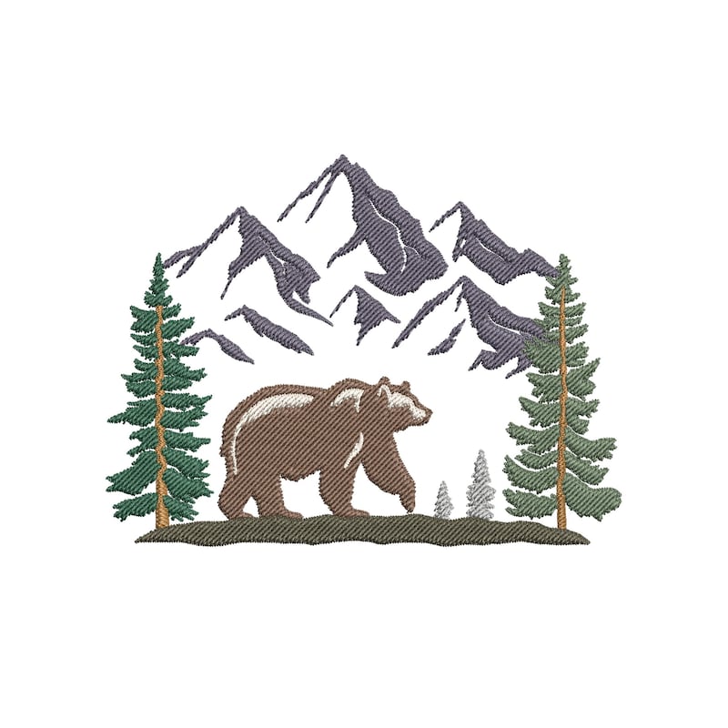 Landscape Bear Design - Etsy