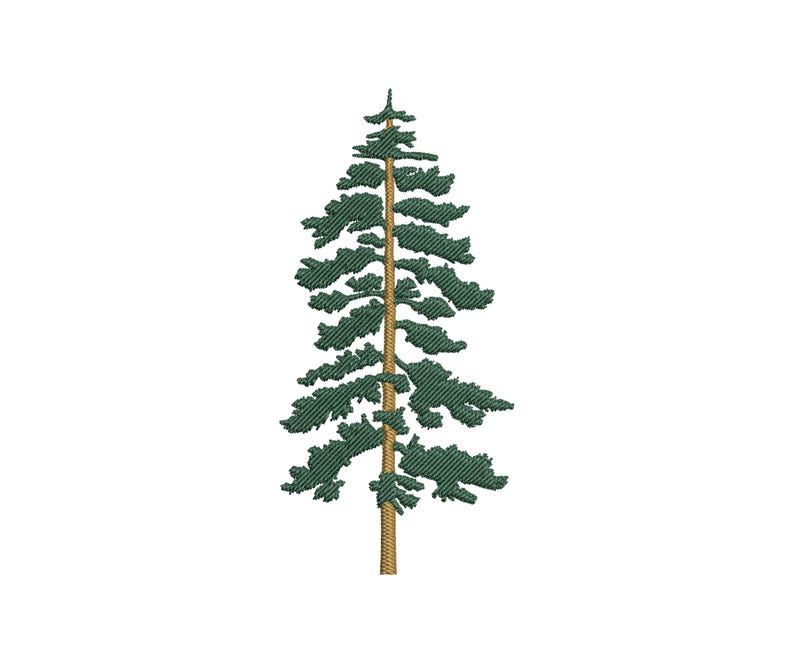Forest Pine Tree Embroidery Design Thirsno: Nature Trees Pattern ...