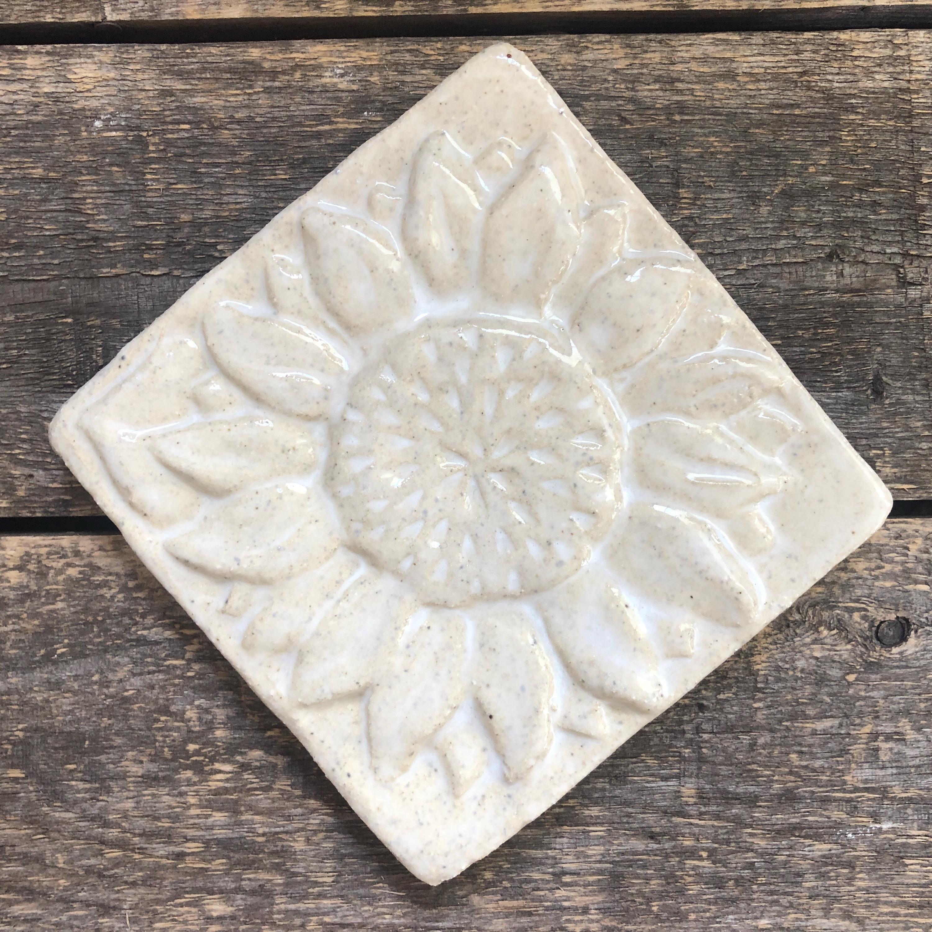 Sunflower Tile: 4.25" Ceramic Accent Tile - Etsy