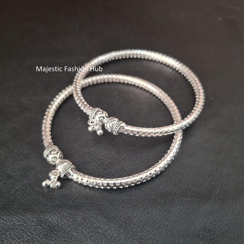 Silver Kada Payal - Etsy