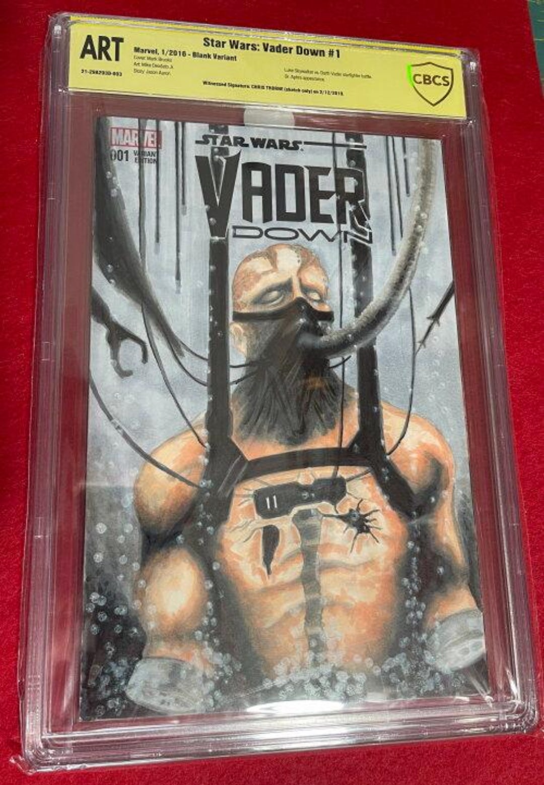 Star Wars Vader Down 1 Sketch Cover Variant Original Art DARTH VADER in ...