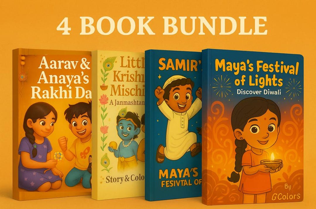 Indian Festival Storybook Bundle (4 Books) | Rakhi, Janmashtami ...