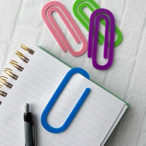 Acrylic Large Paper Clips - Etsy