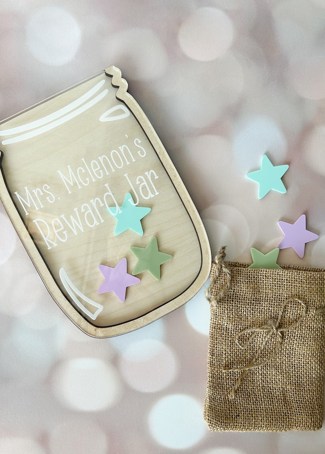 Reward Jar Teacher Gift Behavior Star Jar Chore Chart Star Classroom ...