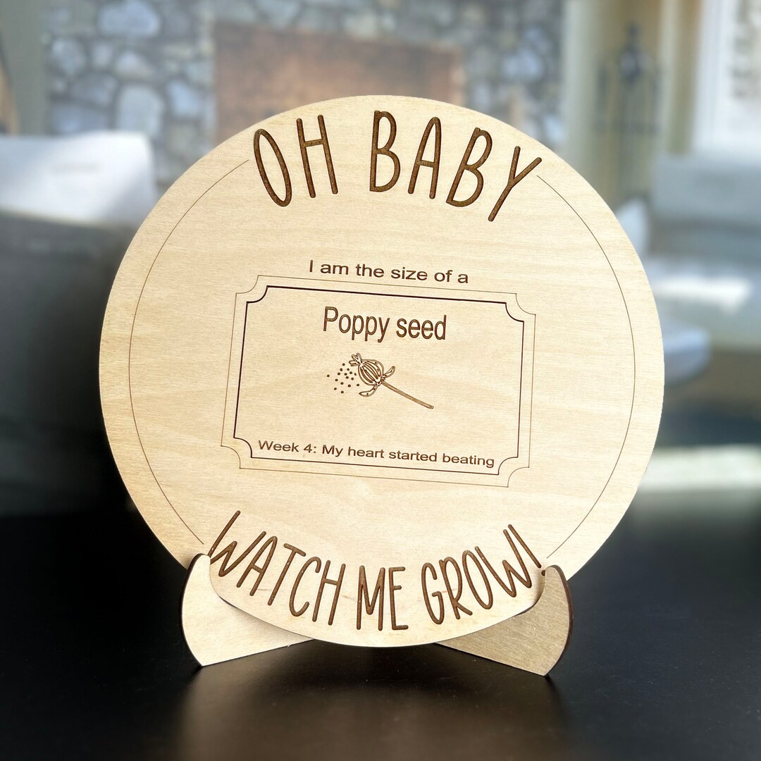 Pregnancy by Week Sign Baby Maternity Sign Decor Wooden Sign - Etsy