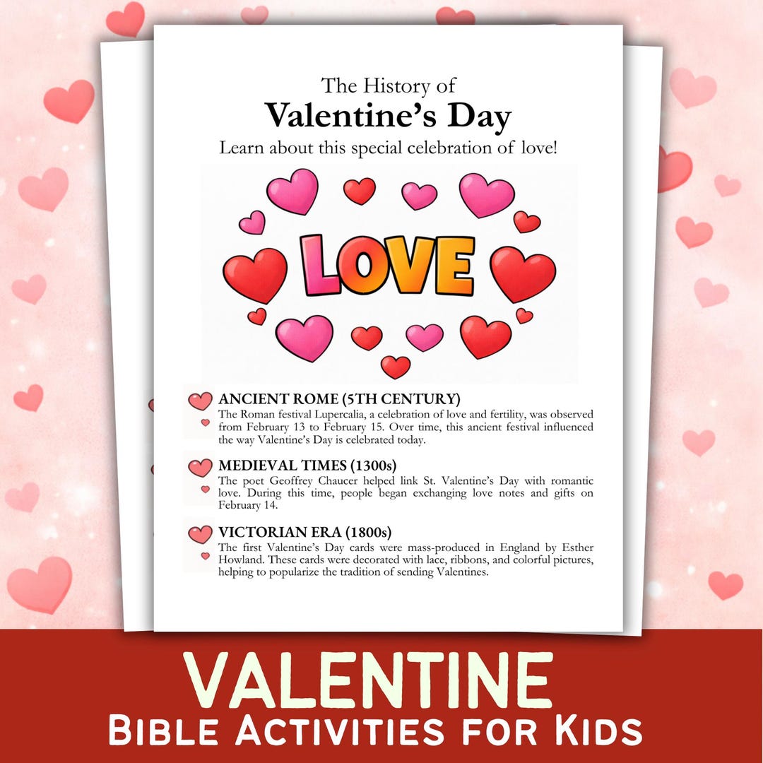 History of Valentine’s Day Worksheet for Kids | Printable Activity ...