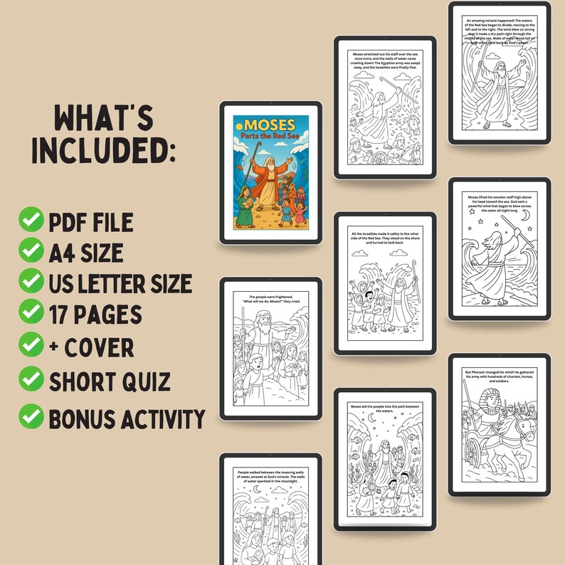 Bible Stories Bundle Coloring Pages, Old Testament, Sunday School Kit ...