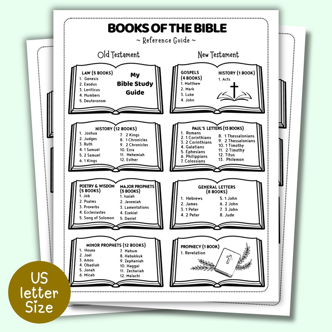 Books of the Bible Study Guide for Kids (reference Guide) - Etsy