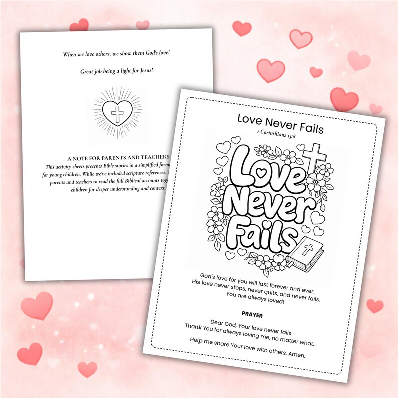 God is Love Bible Activities for Kids | Christian Valentine Printable ...