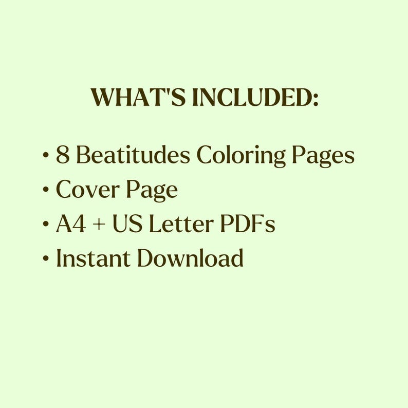Beatitudes Coloring Pages for Kids Printable PDF | Bible Coloring ...