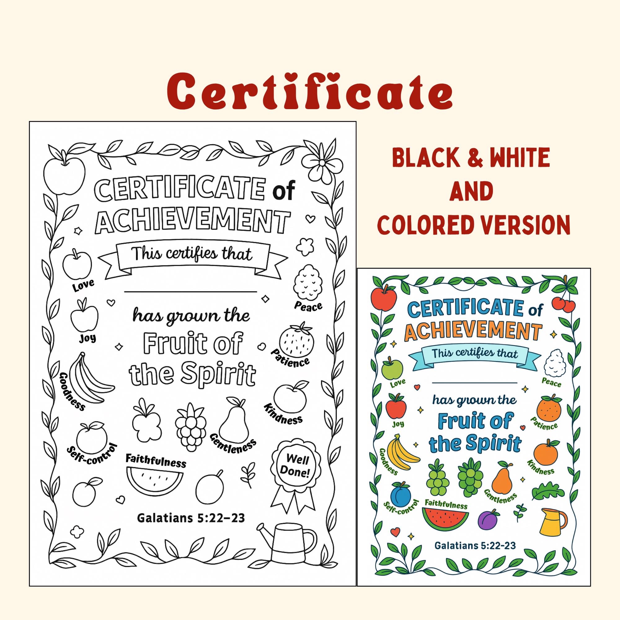 Fruit of the Spirit Activity Sheet for Kids | Bible Lesson (printable ...