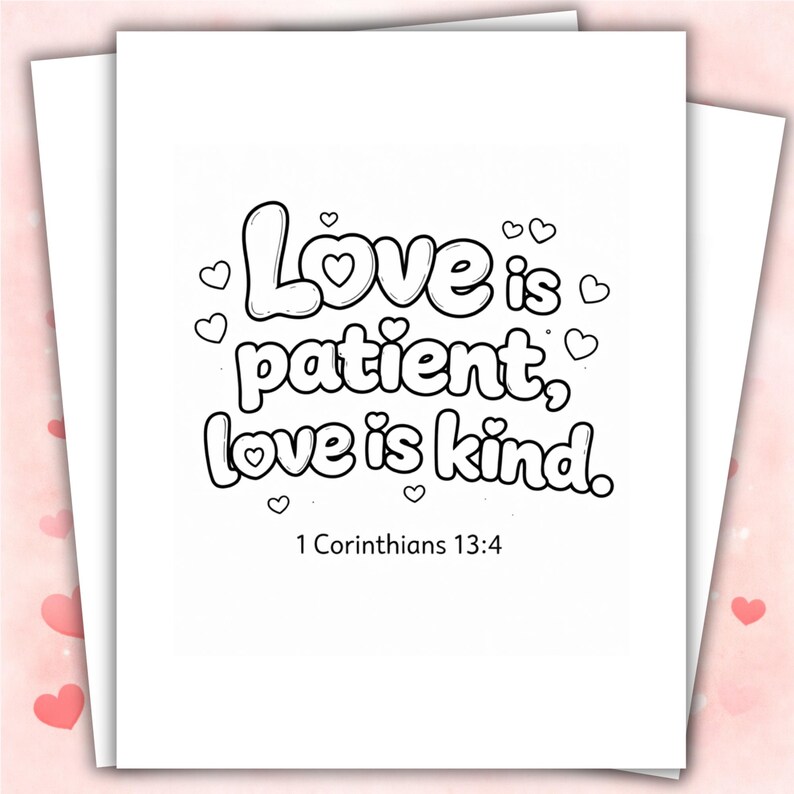 Christian Coloring Pages for Kids – Bible Verses About Love | Valentine ...