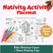 Nativity Activity Placemat | Sunday School Activity | Bible Christmas ...