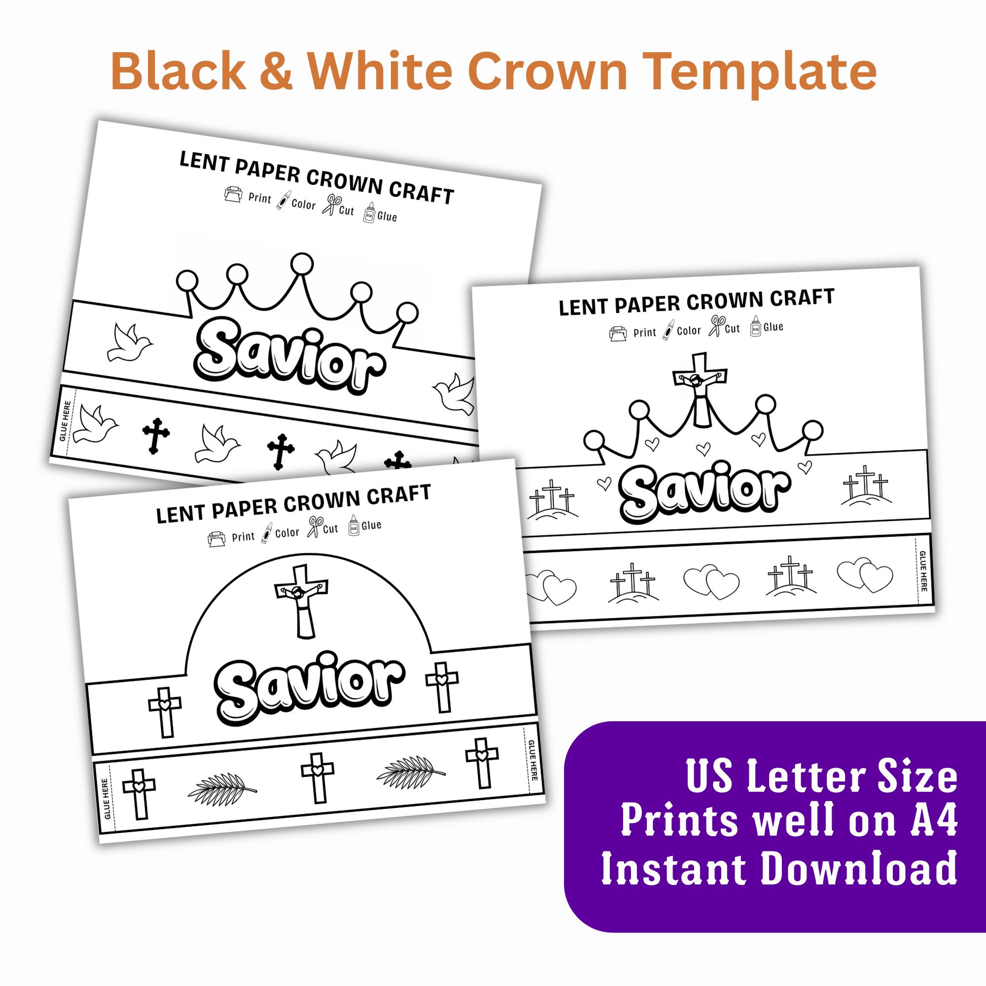 Printable Easter Crown Craft for Kids | Savior Paper Crown Template ...