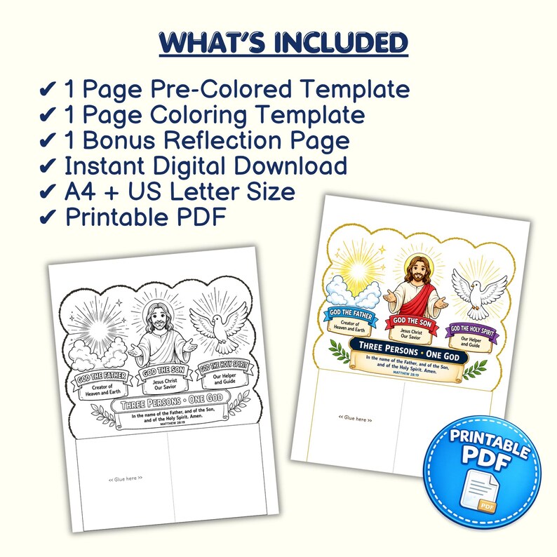Holy Trinity Diorama Craft for Kids | Christian Sunday School Activity ...