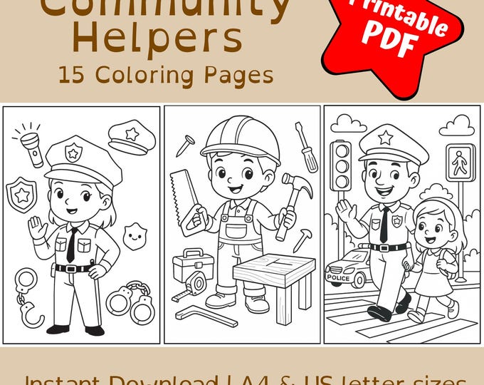 Community Helpers Paper Dolls: Black History Coloring Pages (PDF ...