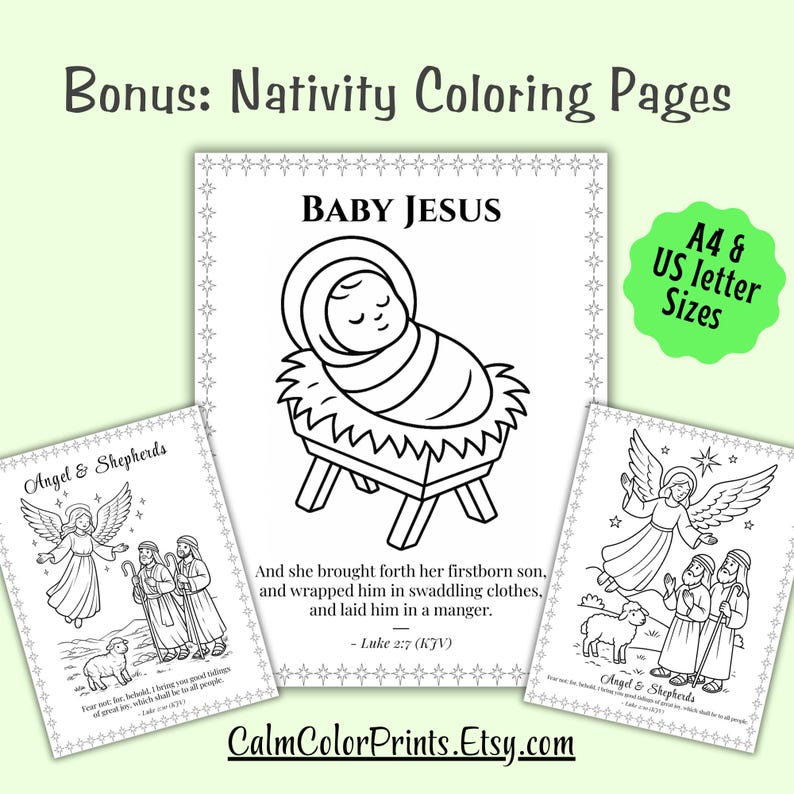 Nativity Activity Placemat for Kids | Shepherds & Angels | Sunday ...