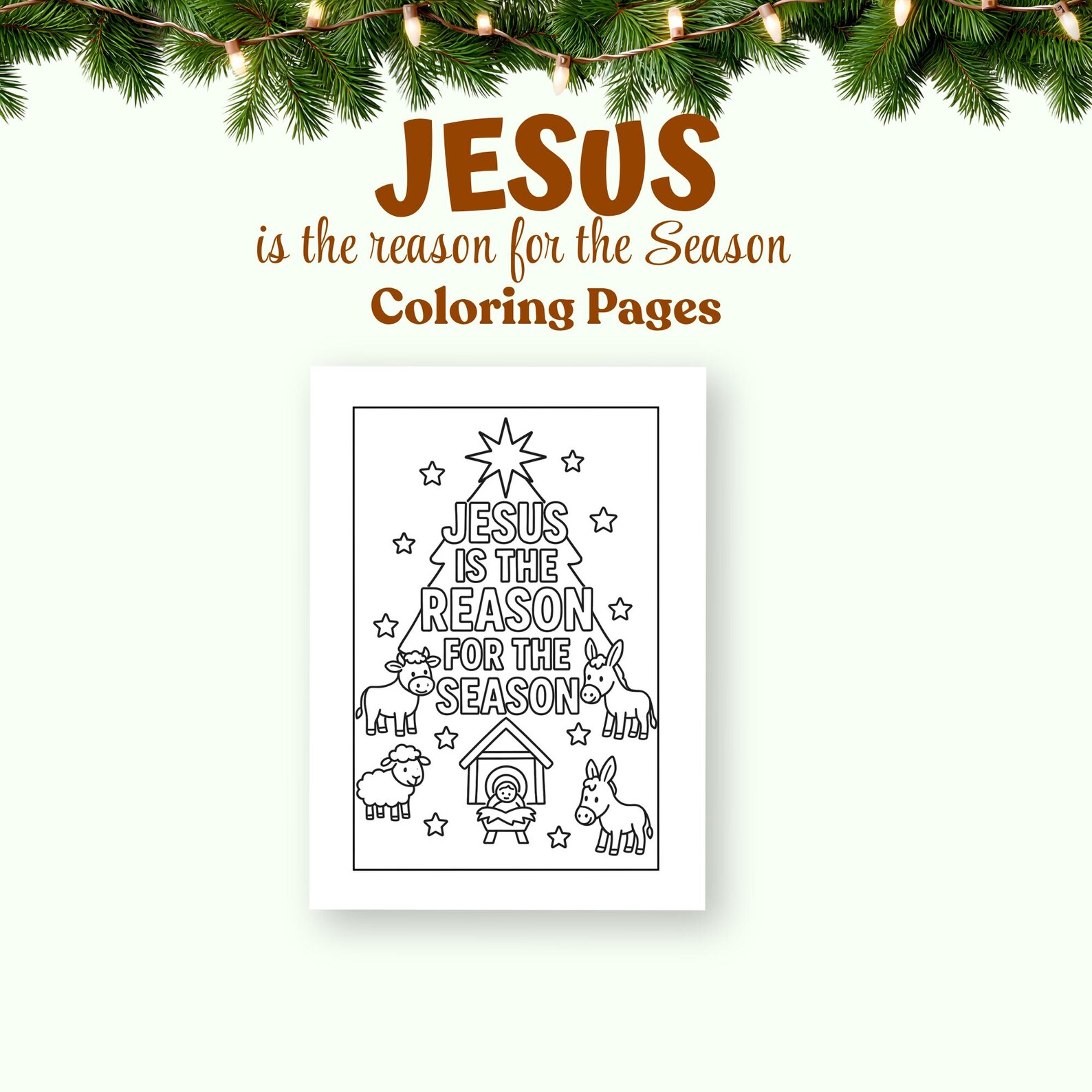 Jesus is the Reason for the Season Coloring Pages | Christian Christmas ...
