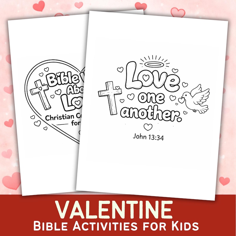 Christian Coloring Pages for Kids – Bible Verses About Love | Valentine ...