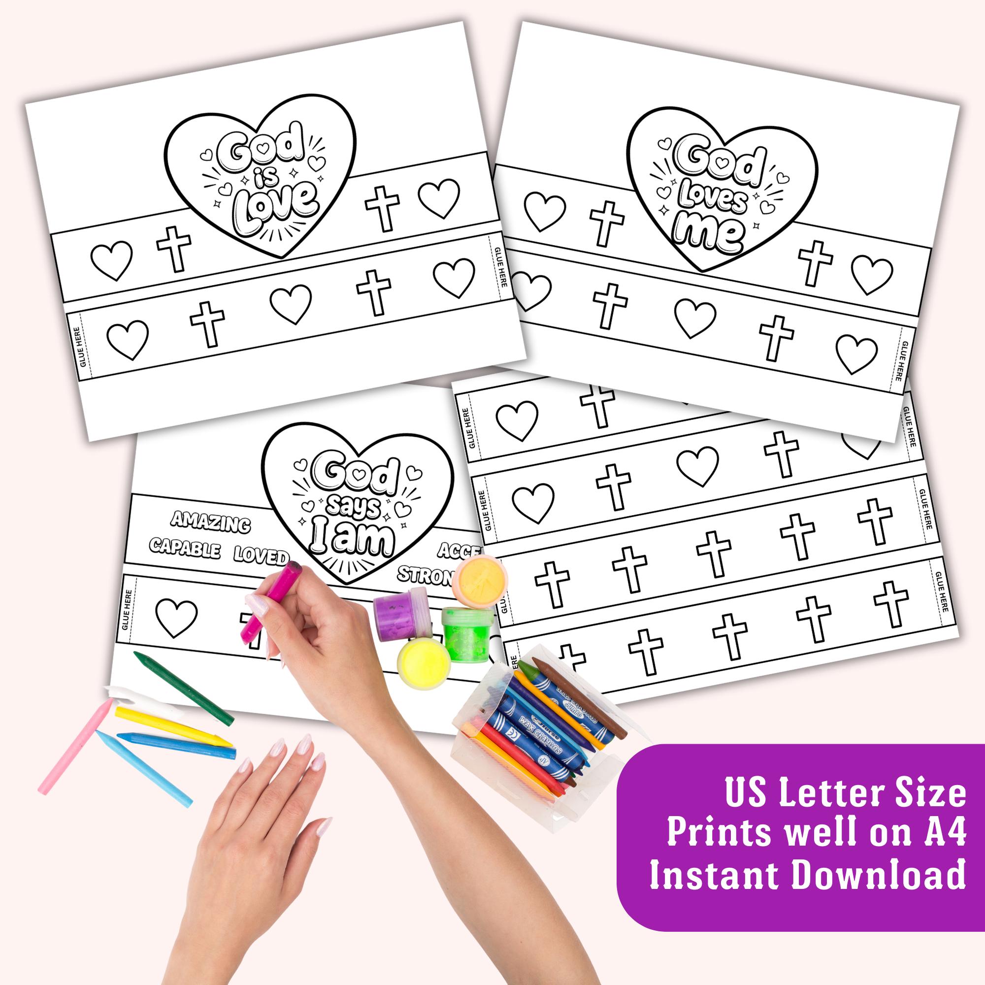 Christian Valentine Bible Verse Paper Crown Craft for Kids | God is ...