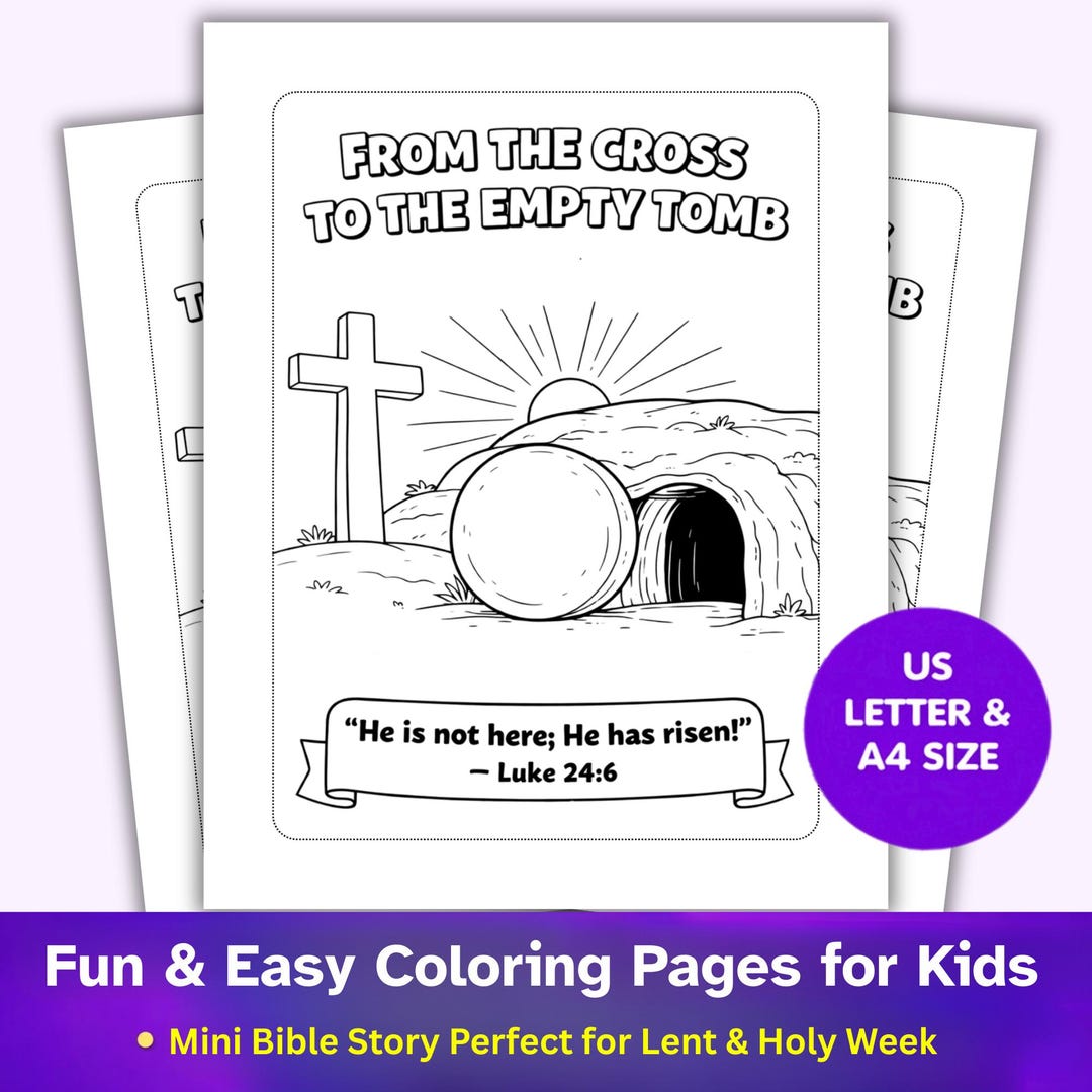 Easter Coloring Pages | Bible Story, Holy Week Activity (digital ...
