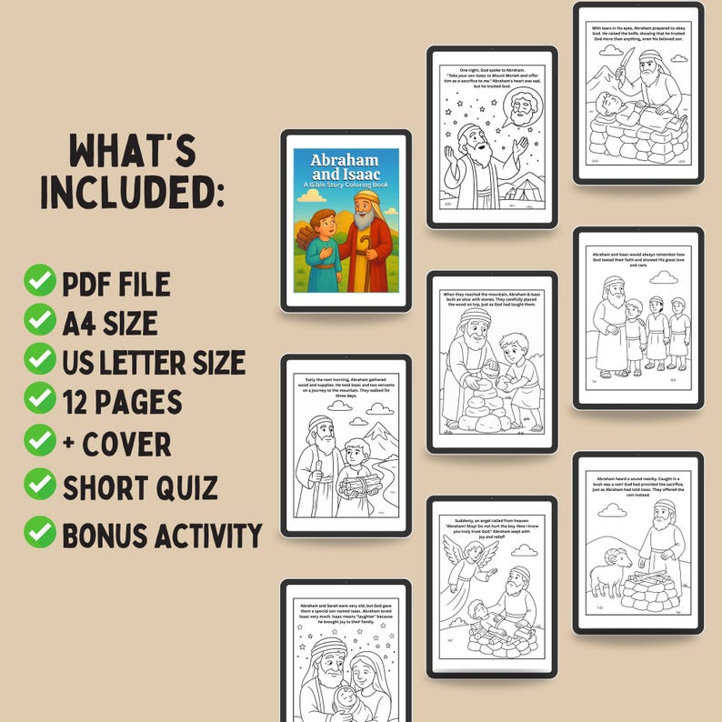 Bible Stories Bundle Coloring Pages, Old Testament, Sunday School Kit ...