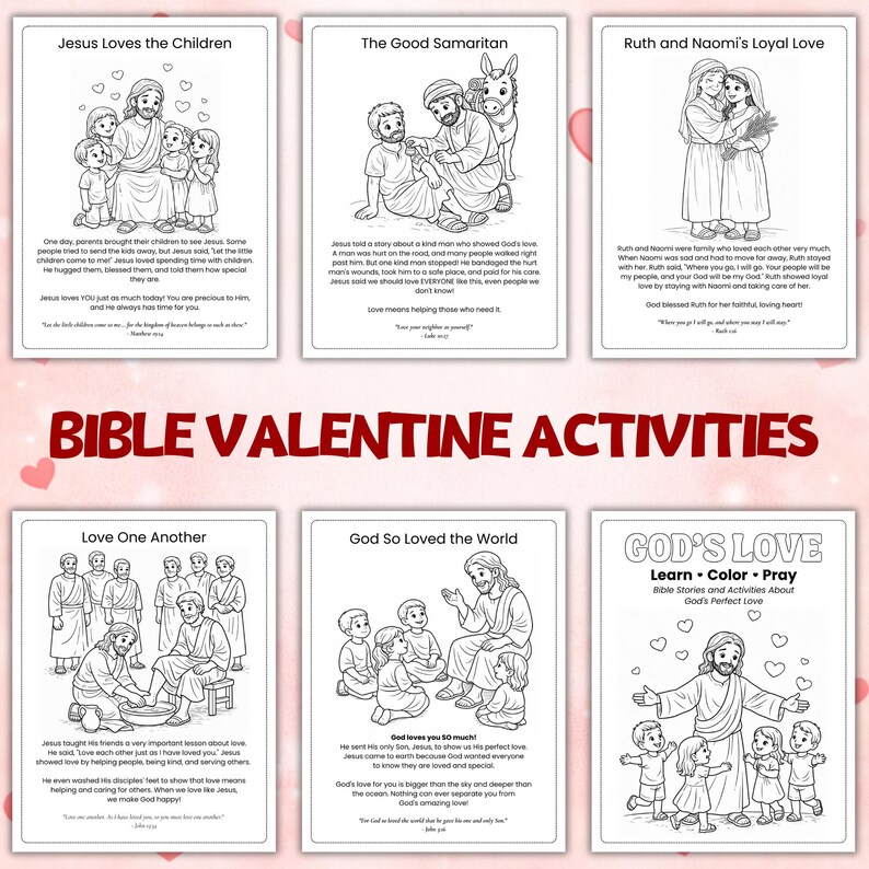 God is Love Bible Activities for Kids | Christian Valentine Printable ...