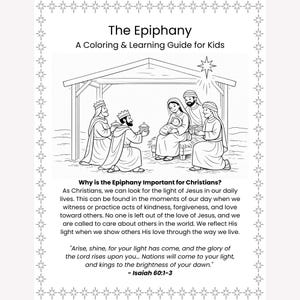 Epiphany Printable PDF | Christian Color, Pray and Learn Activities for ...