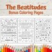 The Eight Beatitudes Activity Placemat Printable Bundle, Bible Verse ...