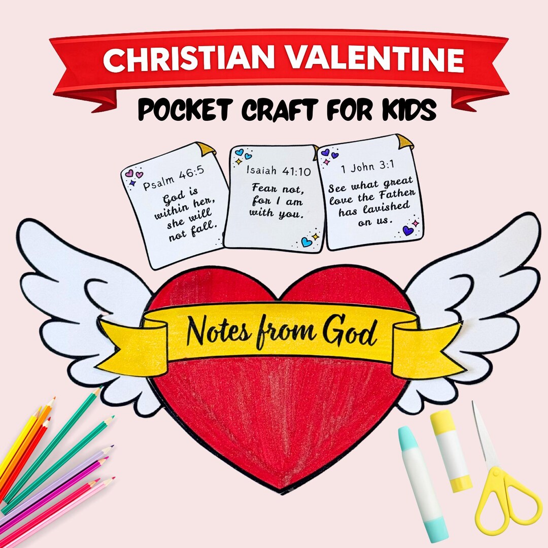 Christian Valentine Cut and Paste Craft for Kids | Bible-inspired ...