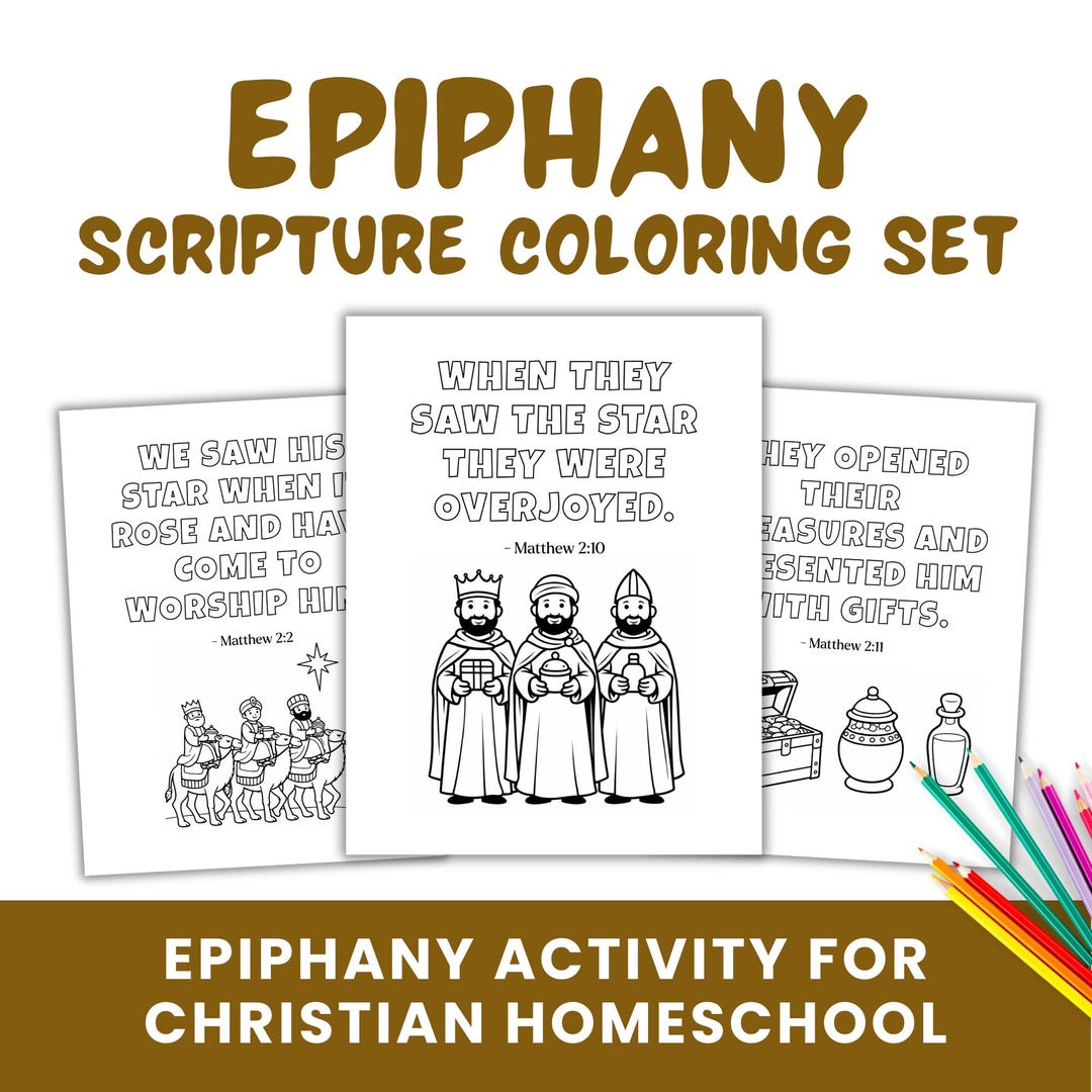 Epiphany Scripture Coloring Pages | Wise Men Bible Verses | Christian ...