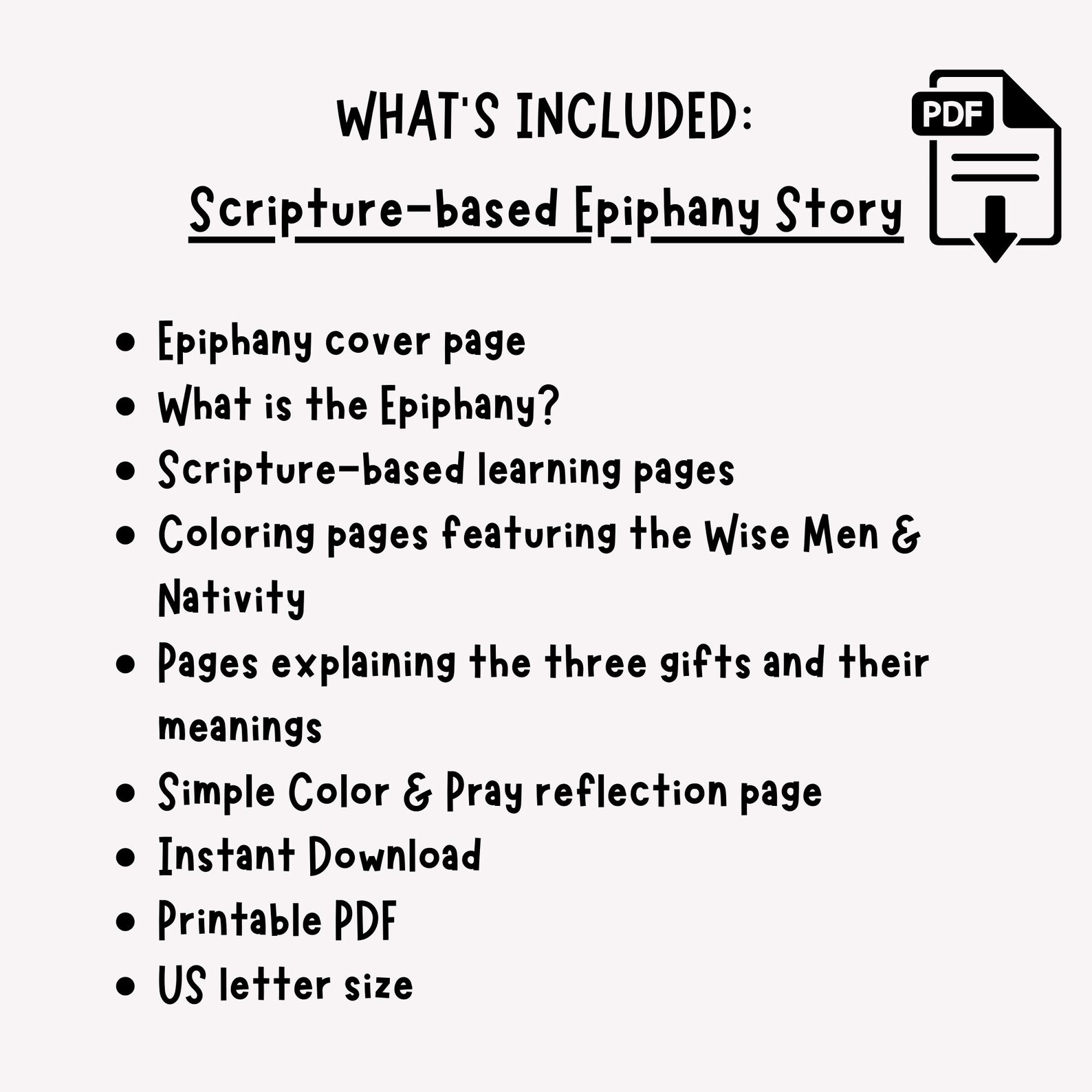 Epiphany Printable PDF | Christian Color, Pray and Learn Activities for ...