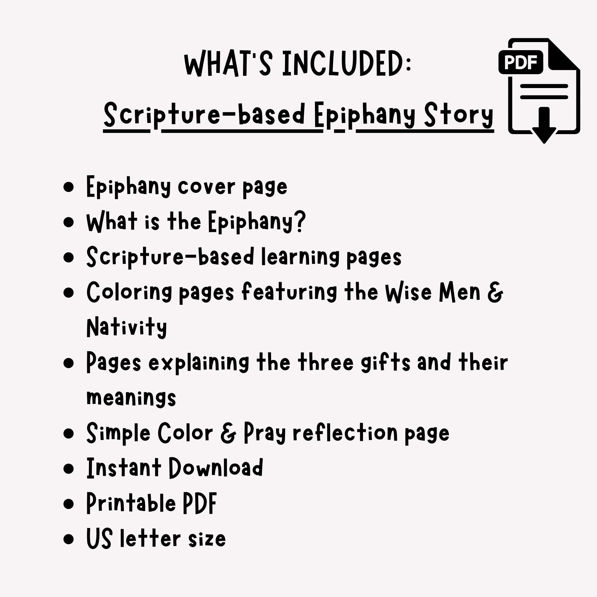 Epiphany Printable PDF | Christian Color, Pray and Learn Activities for ...